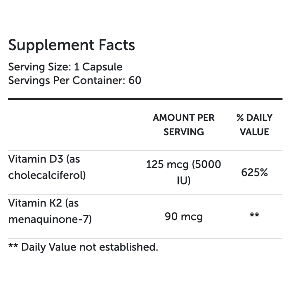 K2-D3 5000 60 Capsules – Farmacy.com